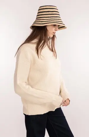 Janessa Leoné Harbor Straw Bucket Hat