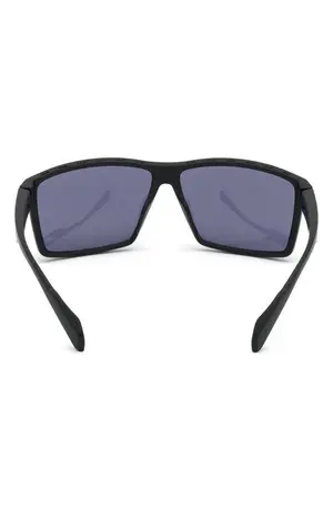 Adidas 63mm Rectangular Sunglasses - Black/smoke Lens Kolor Up Tm