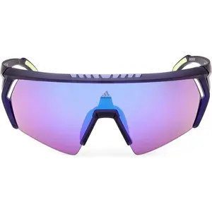Adidas 00mm Shield Sunglasses - Blue/mirror Violet