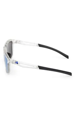 Adidas 57mm Navigator Sunglasses - Crystal/blue Mirror