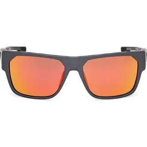 Adidas 57mm Navigator Sunglasses - Matte Black/roviex Mirror