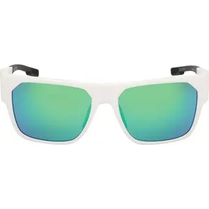 Adidas 57mm Navigator Sunglasses - White/green Mirror