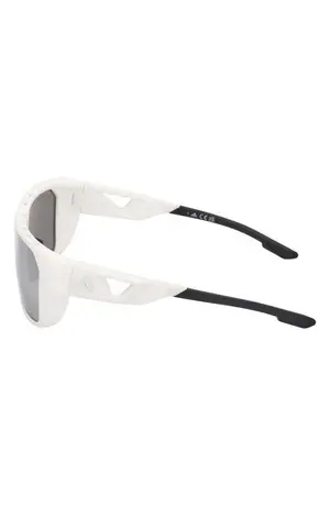 Adidas 57mm Navigator Sunglasses - White/smoke Mirror