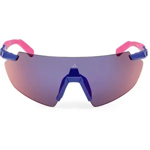 Adidas 00mm Shield Sunglasses - Blue/mirror Violet