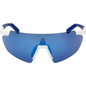 Adidas 00mm Shield Sunglasses - White/blue Mirror