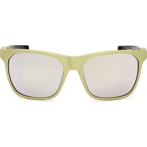 Adidas 55mm Navigator Sunglasses - Light Green/green Mirror