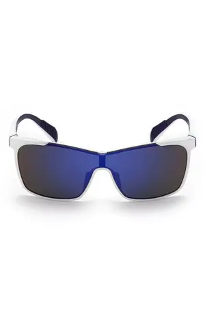 Adidas Shield Sunglasses - White/blue Mirror