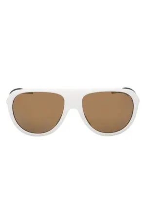 Adidas 60mm Pilot Sunglasses - White/brown Mirror