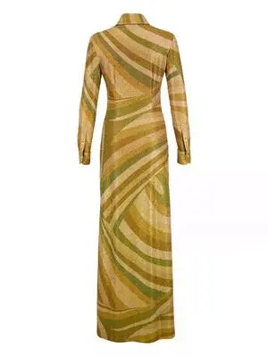 Emilio Pucci Buttoned Printed Maxi Dress