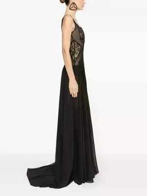NISSA Lace-trimmed Corset Gown