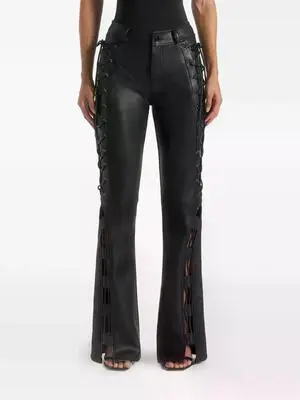 Manière De Voir Maniere De Voir Lace-up Flared Trousers - Black