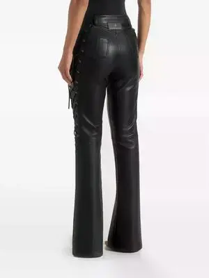 Manière De Voir Maniere De Voir Lace-up Flared Trousers - Black