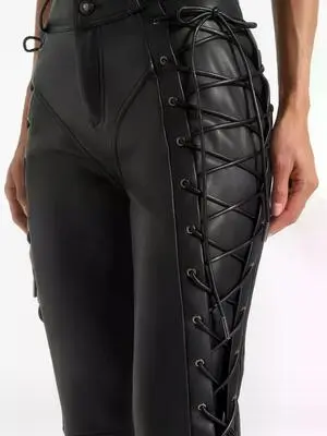 Manière De Voir Maniere De Voir Lace-up Flared Trousers - Black