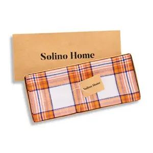Solino Home Linen Table Runner For Dining Table, Holiday And Everyday Table Decor Plaid
