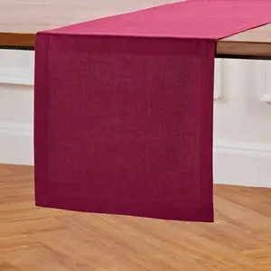 Solino Home Linen Table Runner For Dining Table - Beet