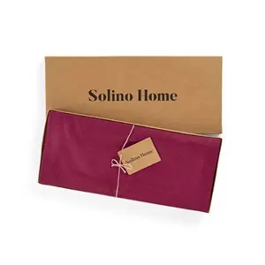 Solino Home Linen Table Runner For Dining Table - Beet