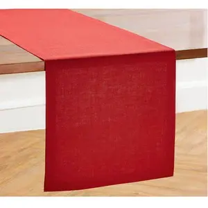 SOLINO HOME Linen Table Runnerdiana Cherry