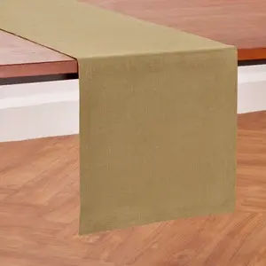 Solino Home Linen Table Runner For Dining Table Kelp