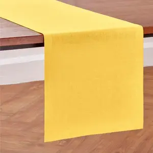 SOLINO HOME Linen Table Runnerdiana Marigold Yellow