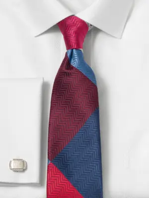 PAUL FREDRICK Patchwork Silk Neck Tie