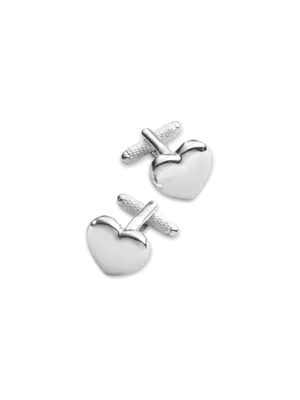 PAUL FREDRICK Heart Cufflink - Silver