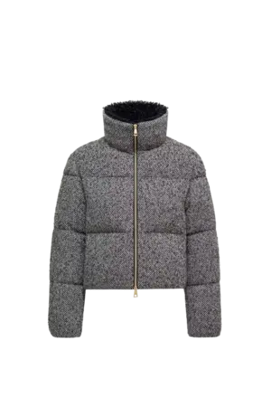 Moncler Brezesse Wool Boucle Short Down Jacket