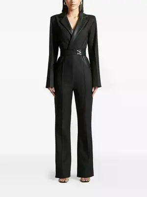 Manière De Voir Tailored Belted Jumpsuit - Black