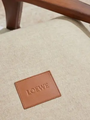 Loewe Anagram Wool And Cashmere-blend Jacquard Cushion - Neutrals