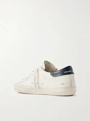 GOLDEN GOOSE Super-star Distressed Leather Sneakers - Neutrals