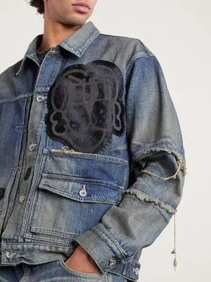 NEIGHBORHOOD Chito Savage Appliquéd Denim Jacket - Blue