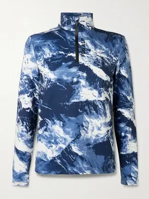 Fusalp Printed Half-zip Ski Base Layer - Blue