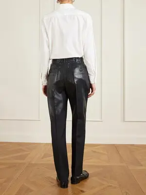 MAISON MARGIELA Pleated Wool Straight-leg Trousers