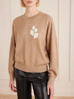 MARANT ETOILE Marisans Intarsia Cotton And Wool-blend Sweater - Brown