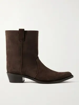 Khaite Clive Suede Ankle Boots - Brown