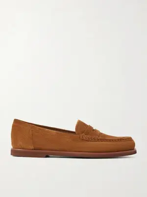 GIANVITO ROSSI Suede Loafers - Brown