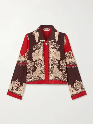 BODE Printed Silk Jacket