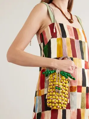 ALEMAIS Beaded Pineapple Tote