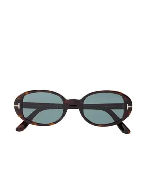 TOM FORD Iggy Oval-frame Sunglasses - Tortoiseshell