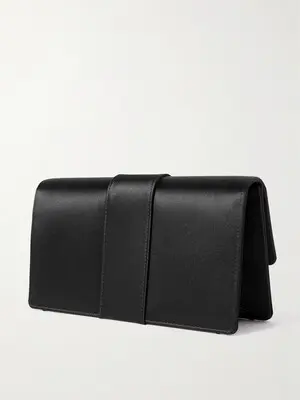 Manolo Blahnik Maycapjou Crystal-embellished Satin Clutch - Black