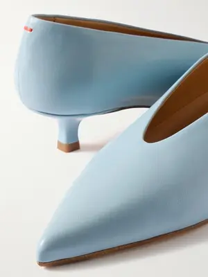 AeydĒ Clara Leather Pumps - Blue