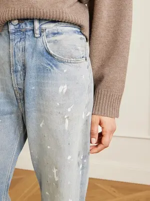 Acne Studios 2021 Distressed Mid-rise Straight-leg Jeans