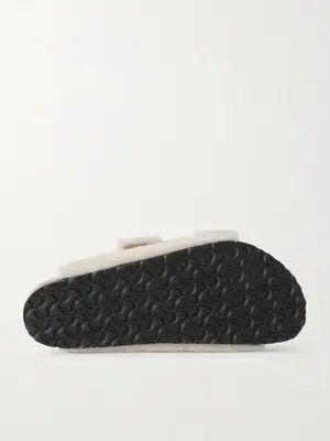 BIRKENSTOCK Arizona Shearling Sandals - Neutrals