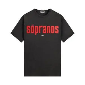 Kith For The Sopranos Main Logo Vintage Tee - Black