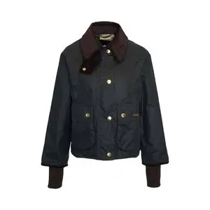 Barbour Crop Beadnell Wax Jacket - Green
