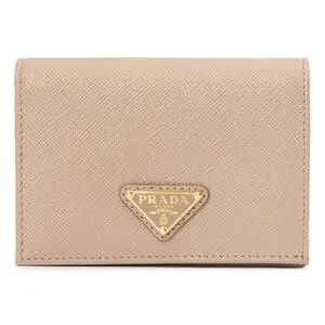 Prada Saffiano Short Wallet - Beige