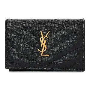 Saint Laurent Monogram Short Wallet - Black