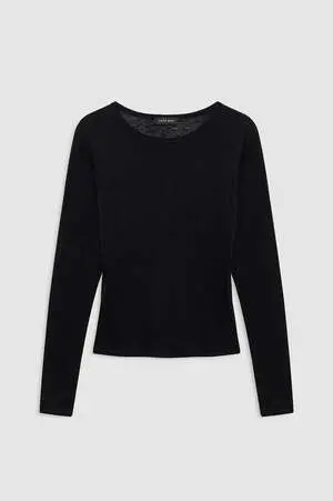 ANINE BING Sylvie Long Sleeve Tee - Black