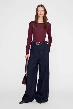 ANINE BING Sylvie Long Sleeve Tee - Fig