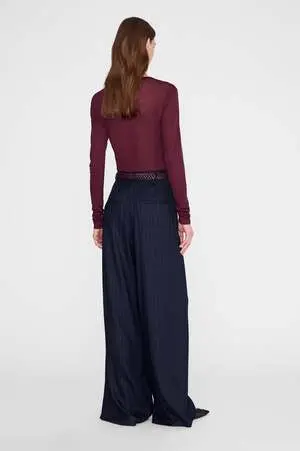 ANINE BING Sylvie Long Sleeve Tee - Fig