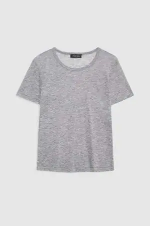 ANINE BING Sylvie Super Fine Jersey Crewneck Tee - Grey